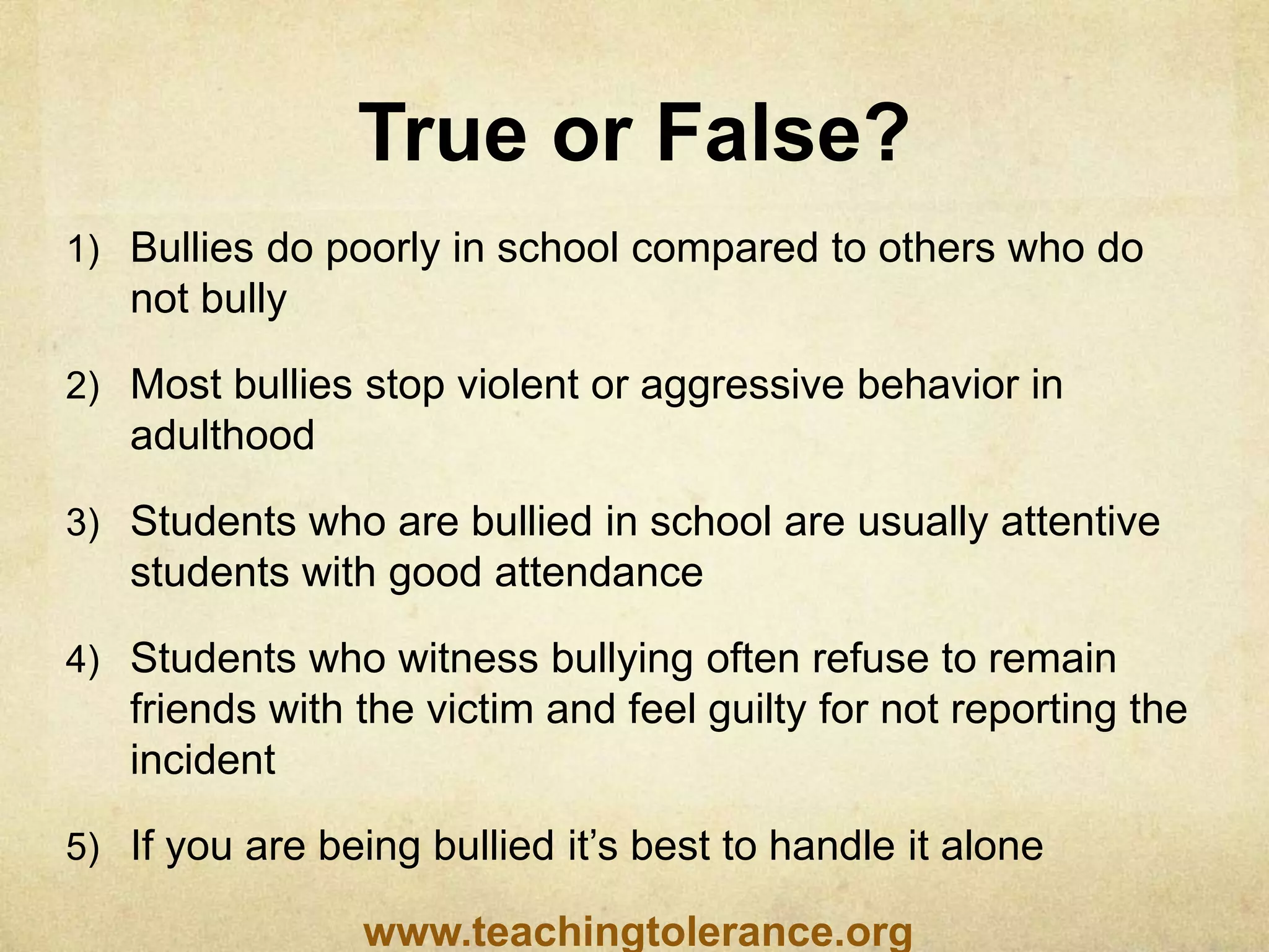 DCHS-bullying presentation[final] | PPTX