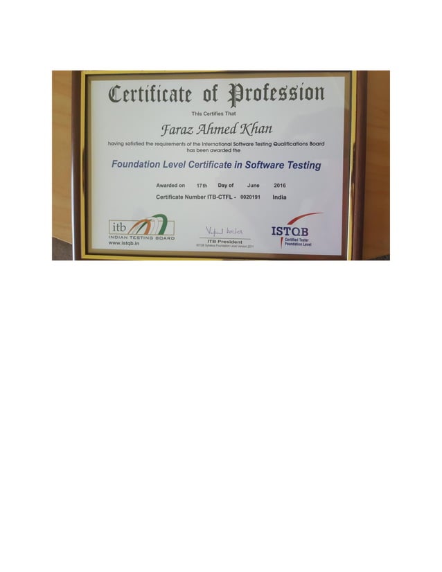 ISTQB Foundation Level Certificate | PDF
