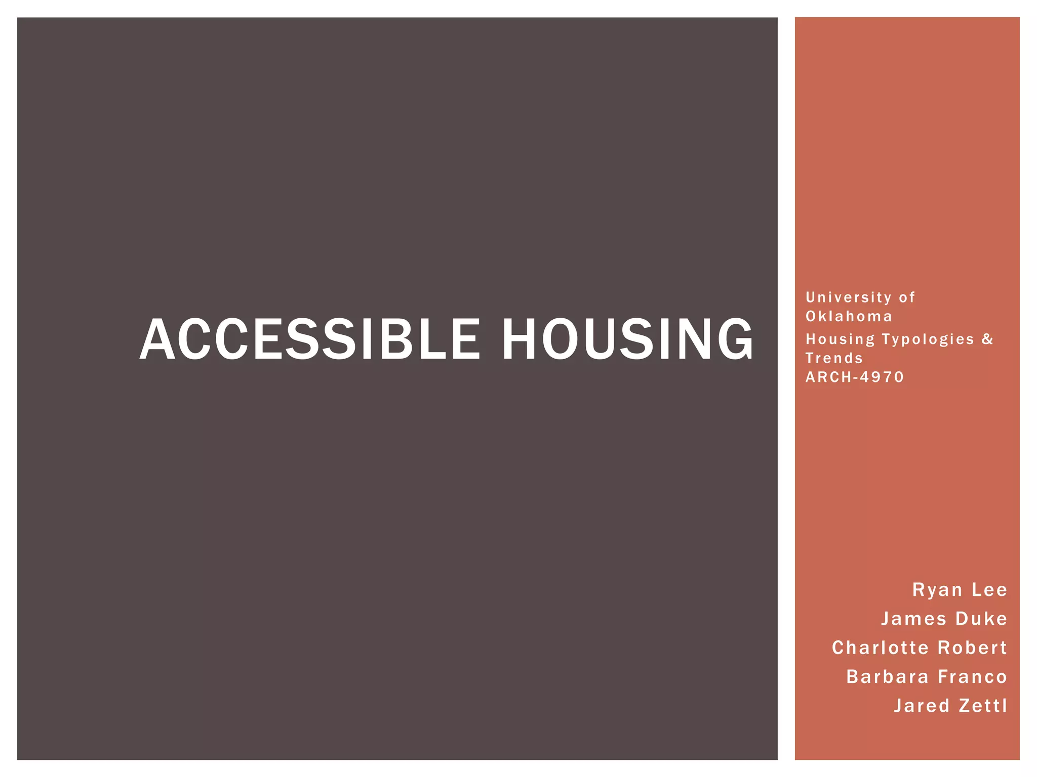 Accessible housing Final | PPTX