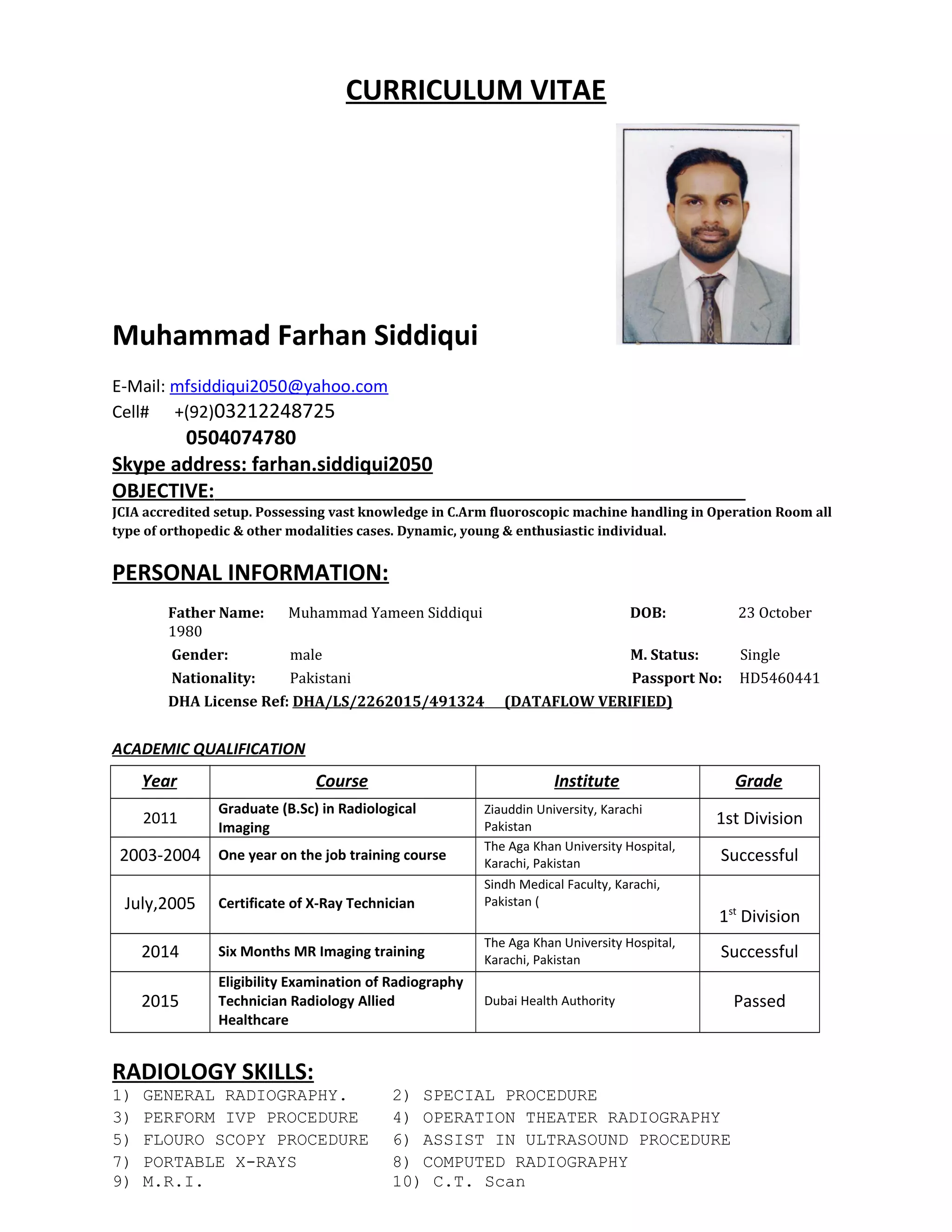 cv farhan | DOC
