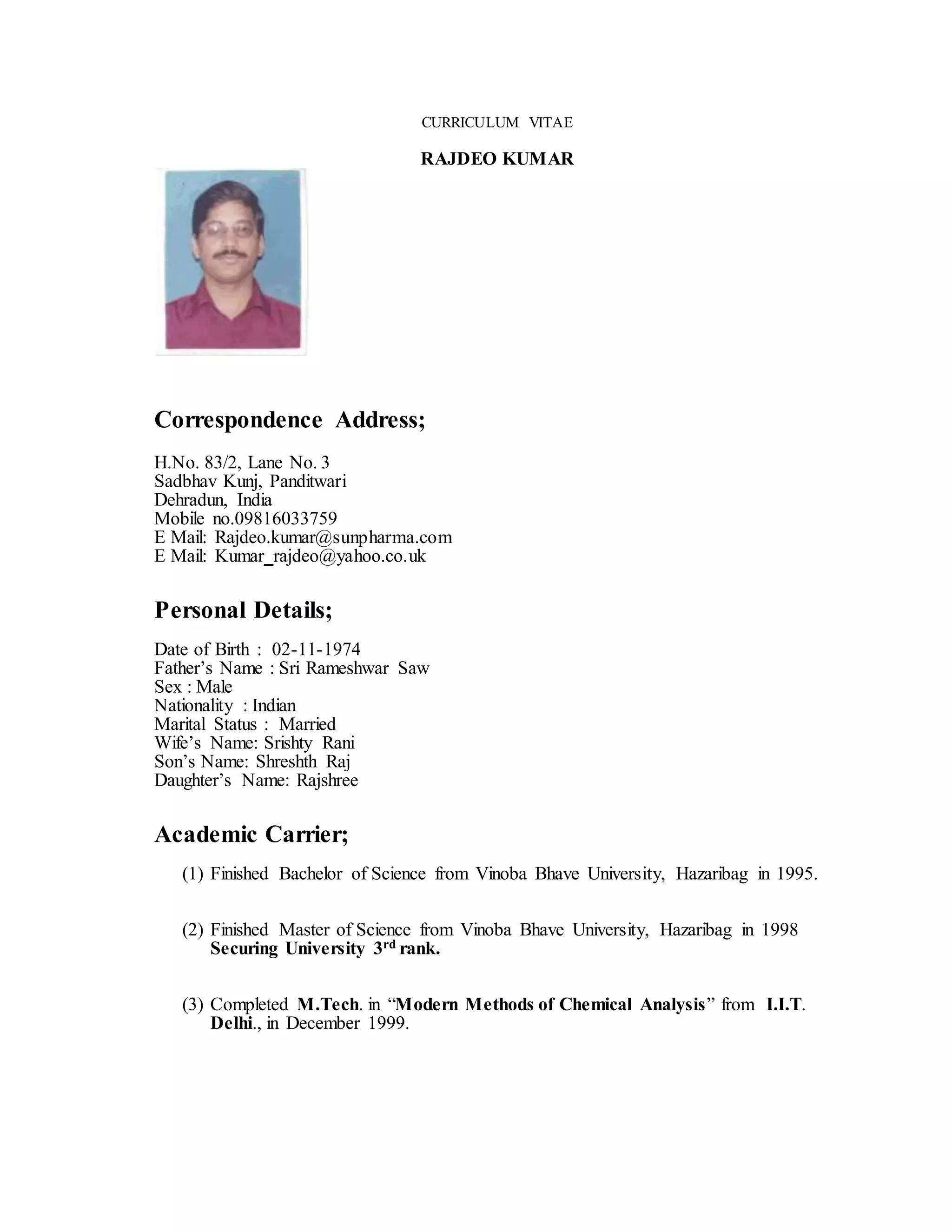 CV-Rajdeo New | DOCX
