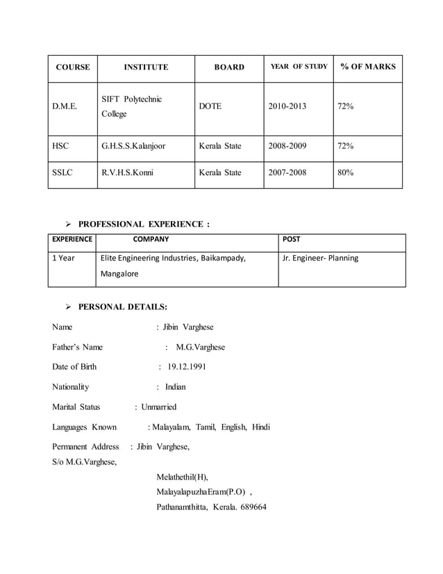 Resume (1) anu | DOCX | Marriage and Civil Unions | Family and Relationships