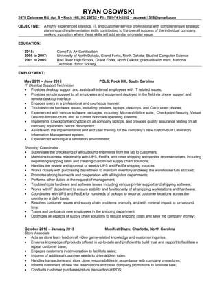 Resume - Ryan Osowski | PDF
