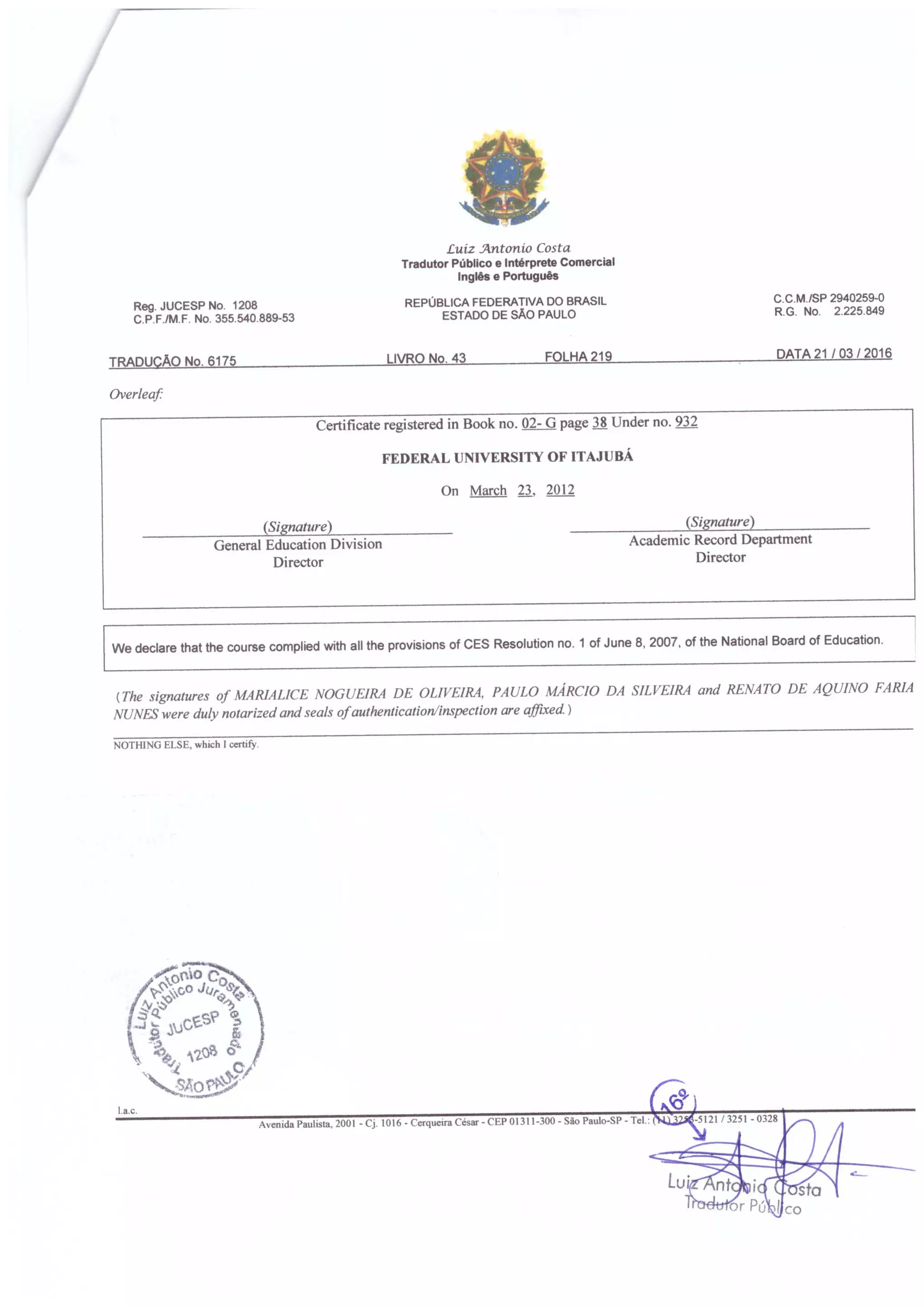 Certificate of Specialization Course on Protection of Electrical Power ...