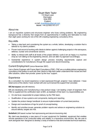 Stuart Taylor Resume Feb 2016 | DOCX