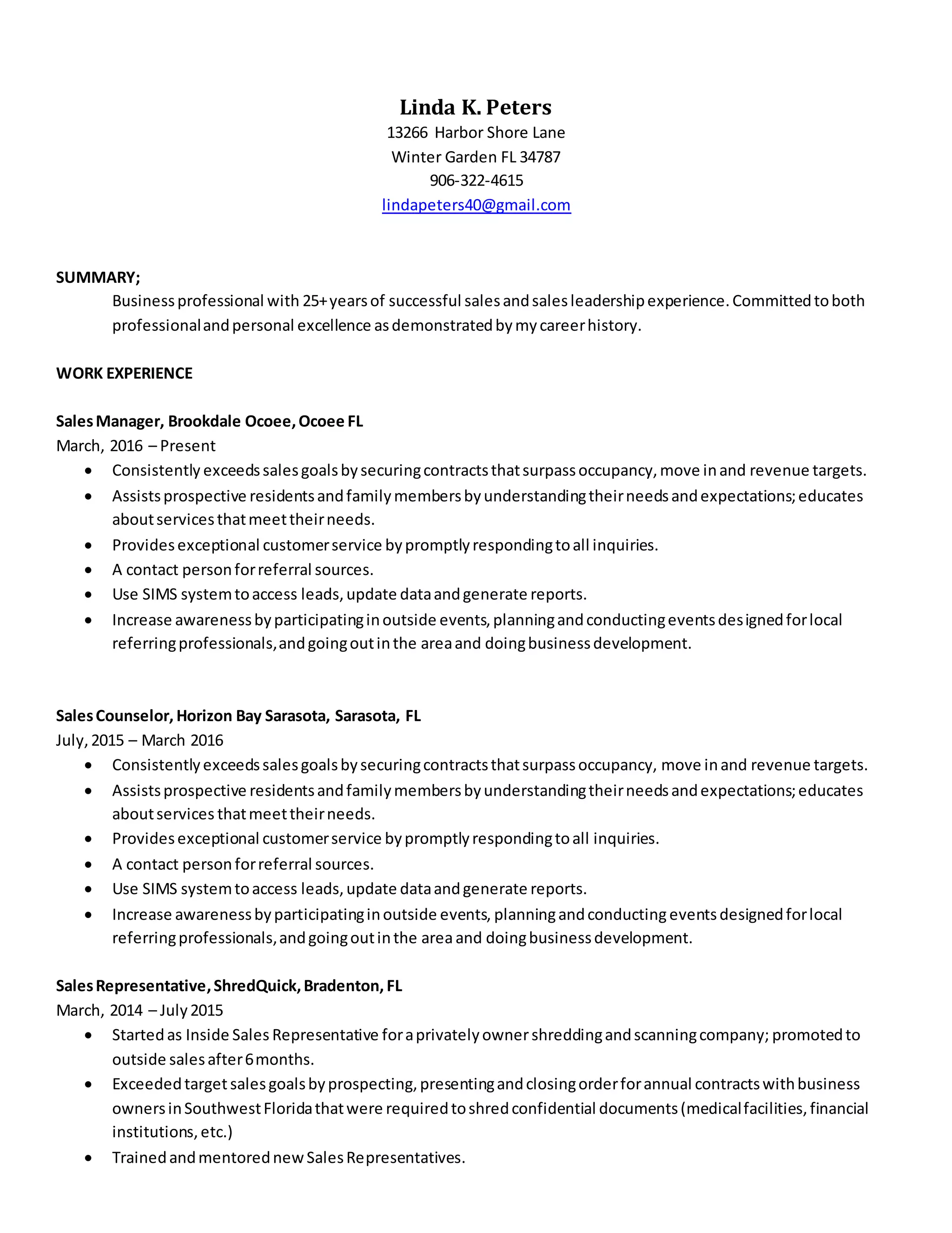 Linda resume | PDF