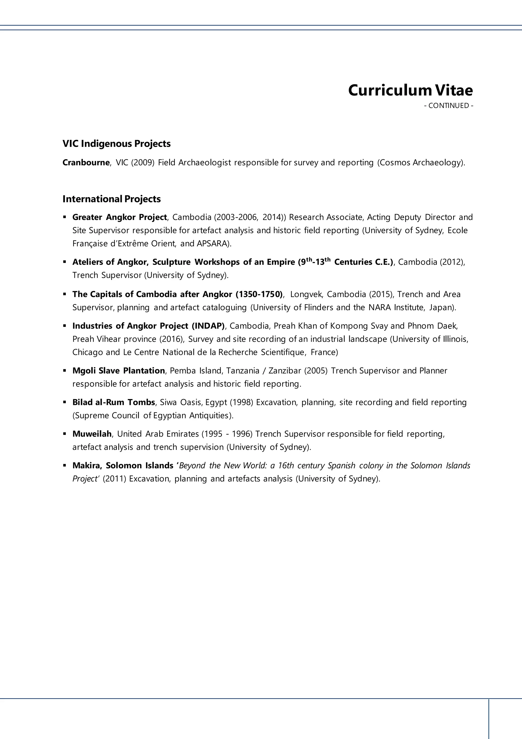 Shaun Mackey CV | DOCX