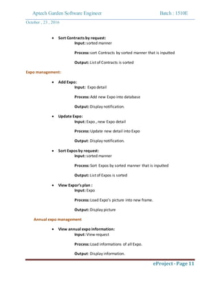 eProject Expo Management System - Report | DOCX
