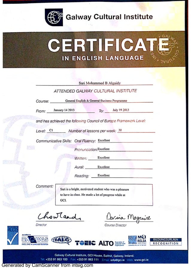 general english certification | PDF