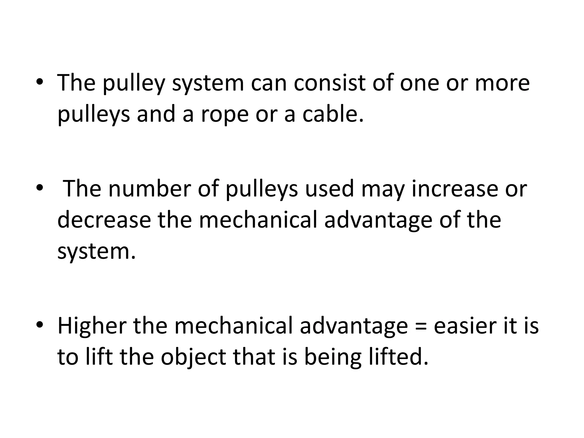 A 6 page presentation on the pulley system | PPTX
