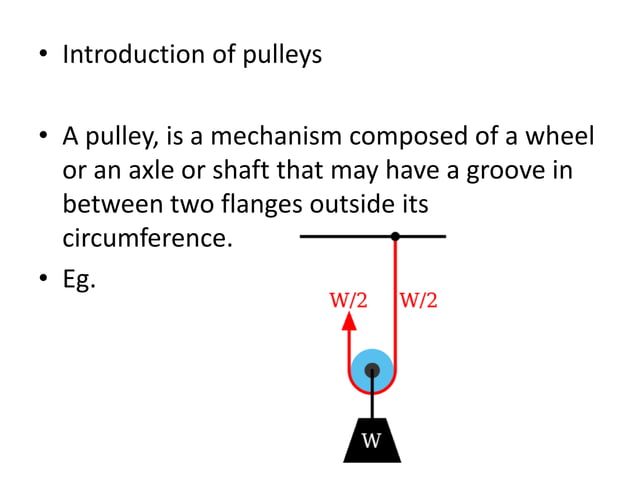 A 6 page presentation on the pulley system | PPT