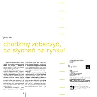 Joanna Orlik, "Chodźmy zobaczyć co słychać na rynku", Ulice i place | PDF