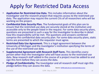 Research Ethics and Use of Restricted Access Data | PPT