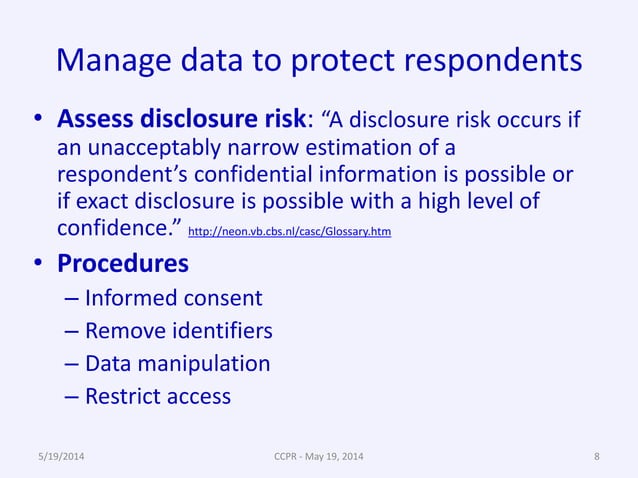 Research Ethics and Use of Restricted Access Data | PPTX