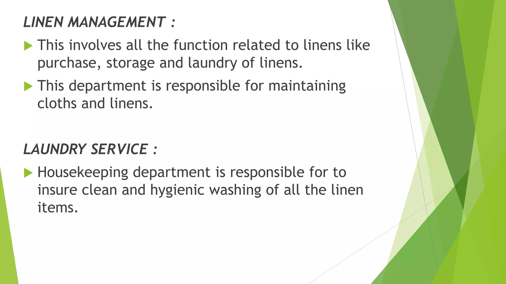 Presentation of Housekeeping and Accommodation operation Hospitality ...