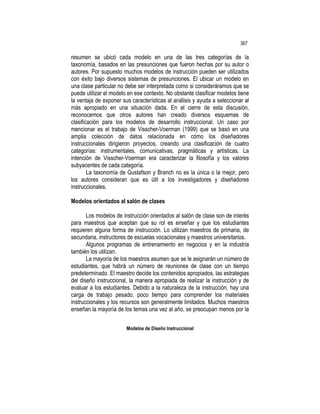 Modelos de diseño instruccional | PDF