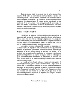 Modelos de diseño instruccional | PDF