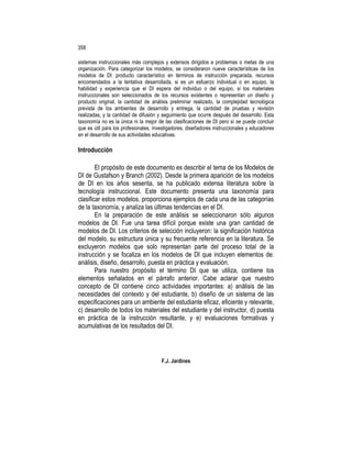 Modelos de diseño instruccional | PDF