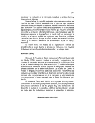 Modelos de diseño instruccional | PDF