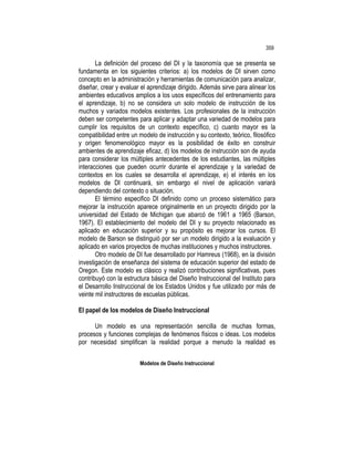 Modelos de diseño instruccional | PDF
