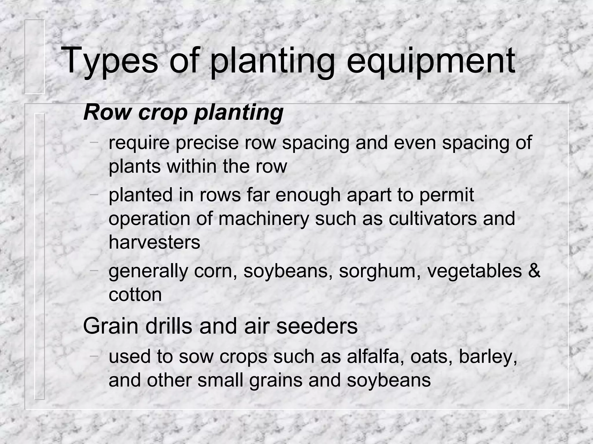 Planting Systems | PPT