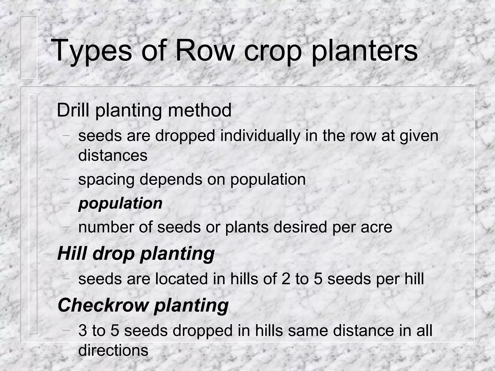 Planting Systems | PPT