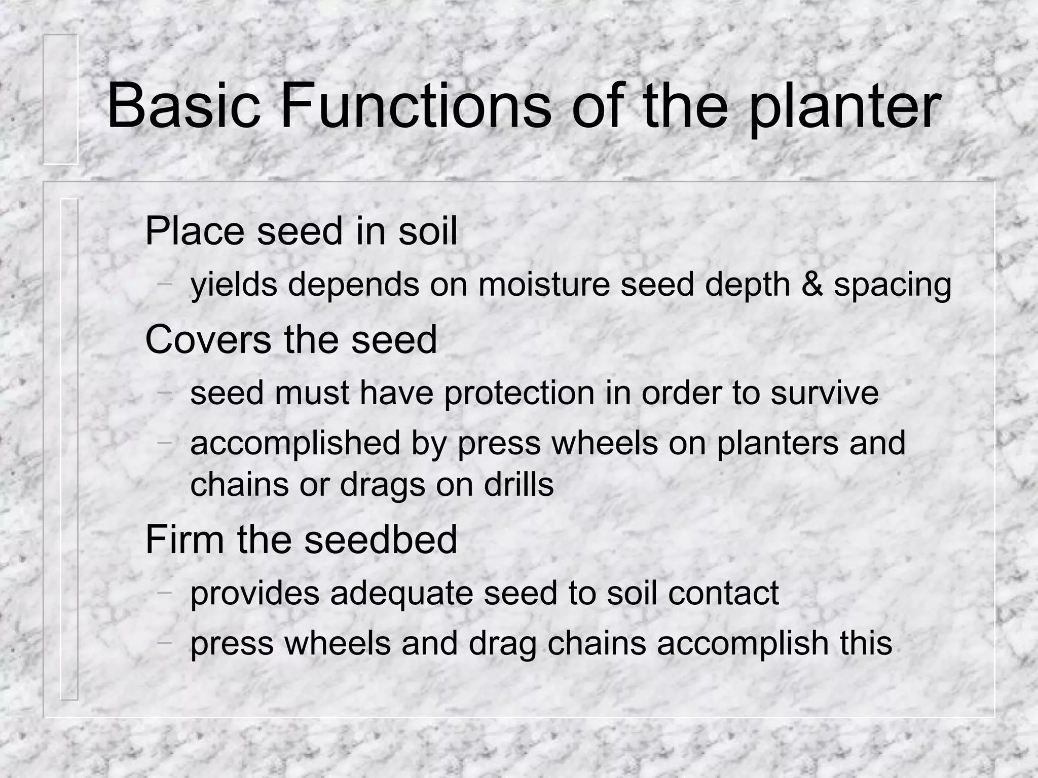 Planting Systems | PPT