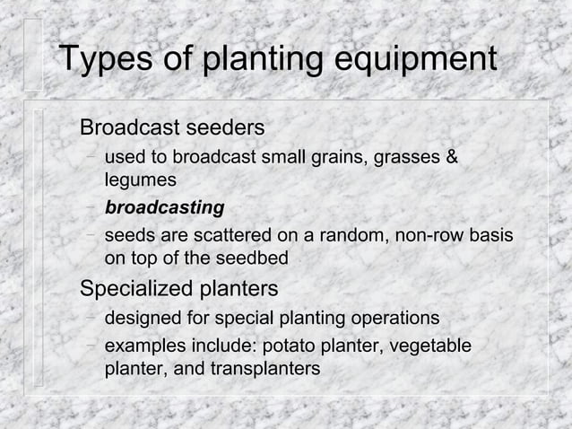 Planting Systems | PPT
