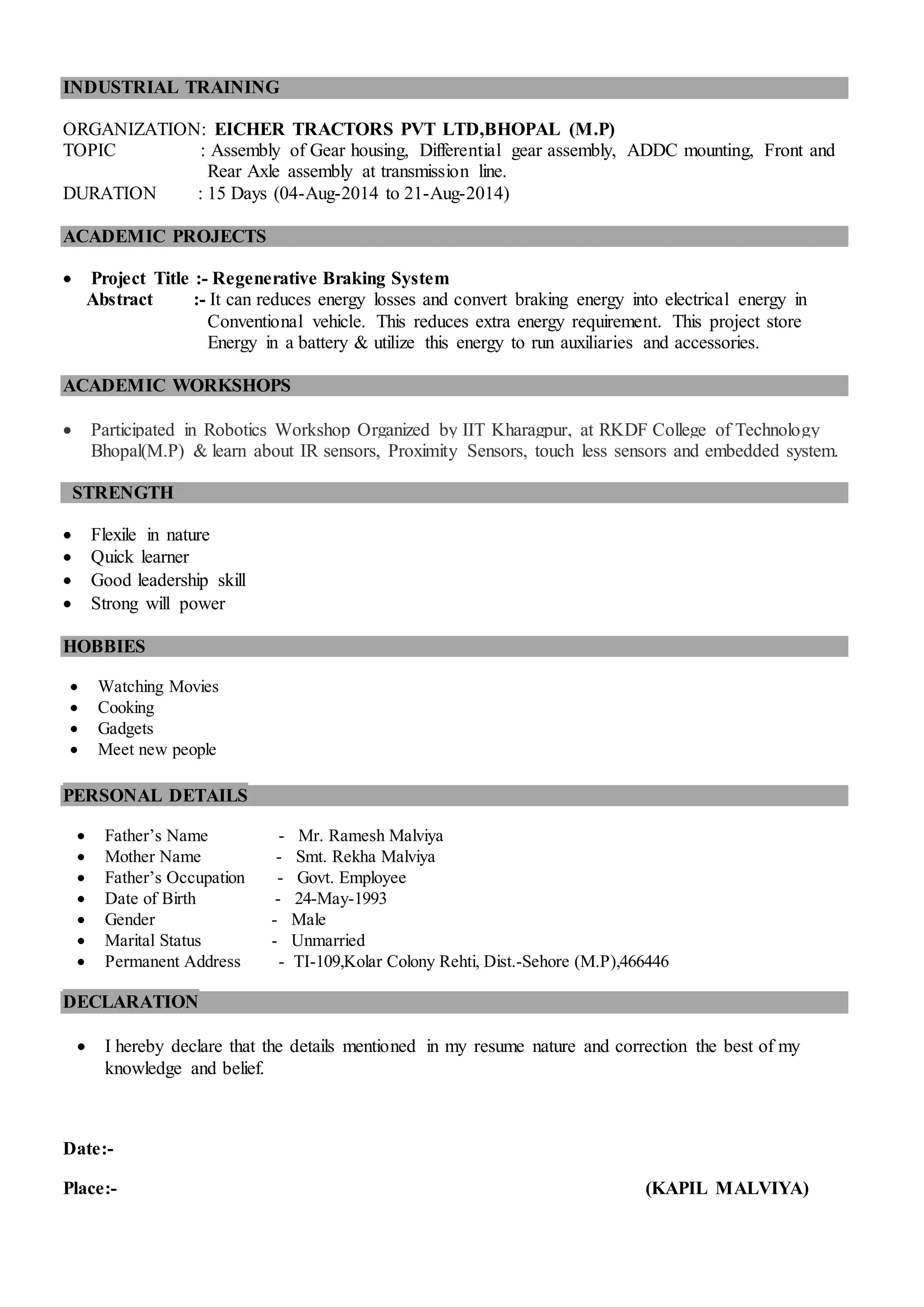 My cv-5 | PDF