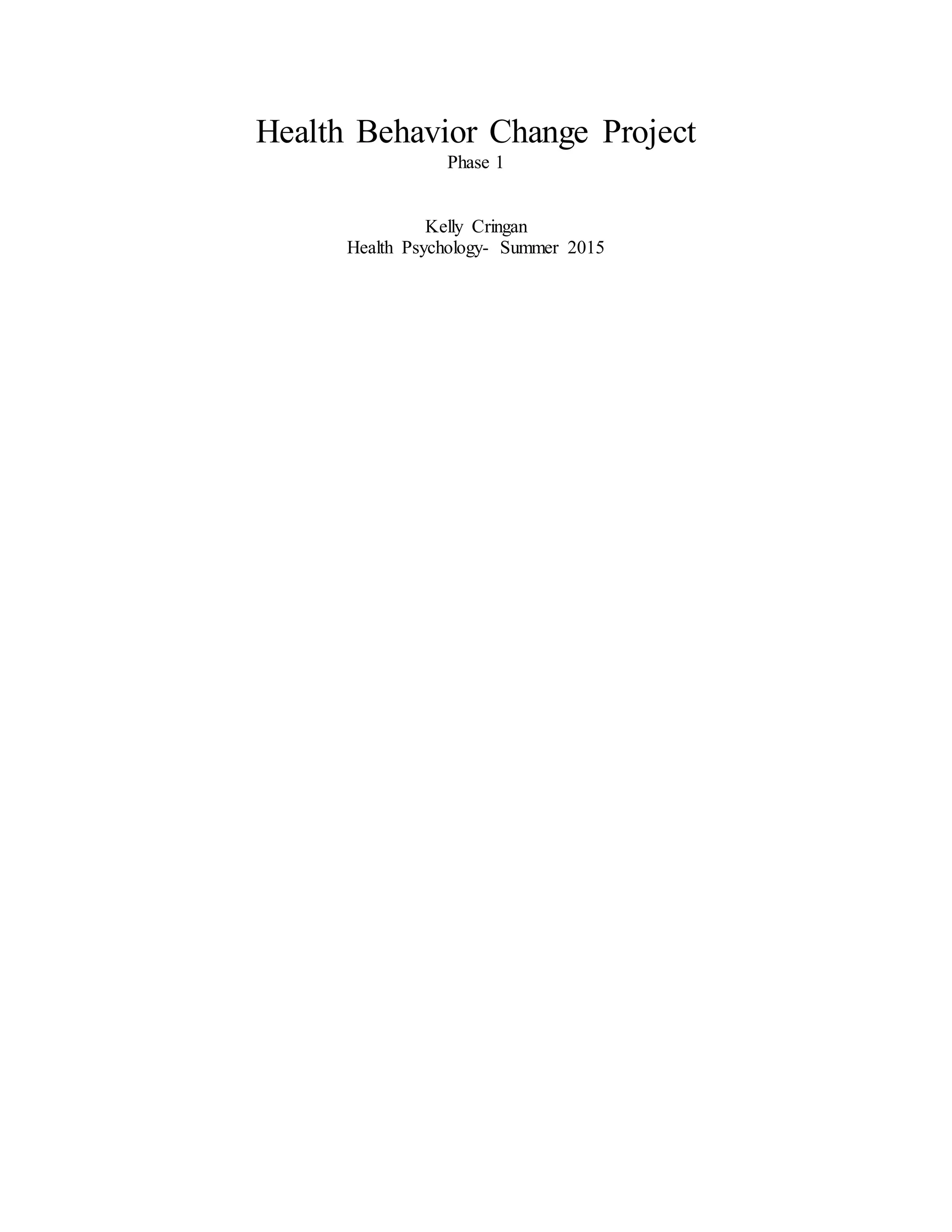 Health Behavior Change Project phase 1 | DOCX