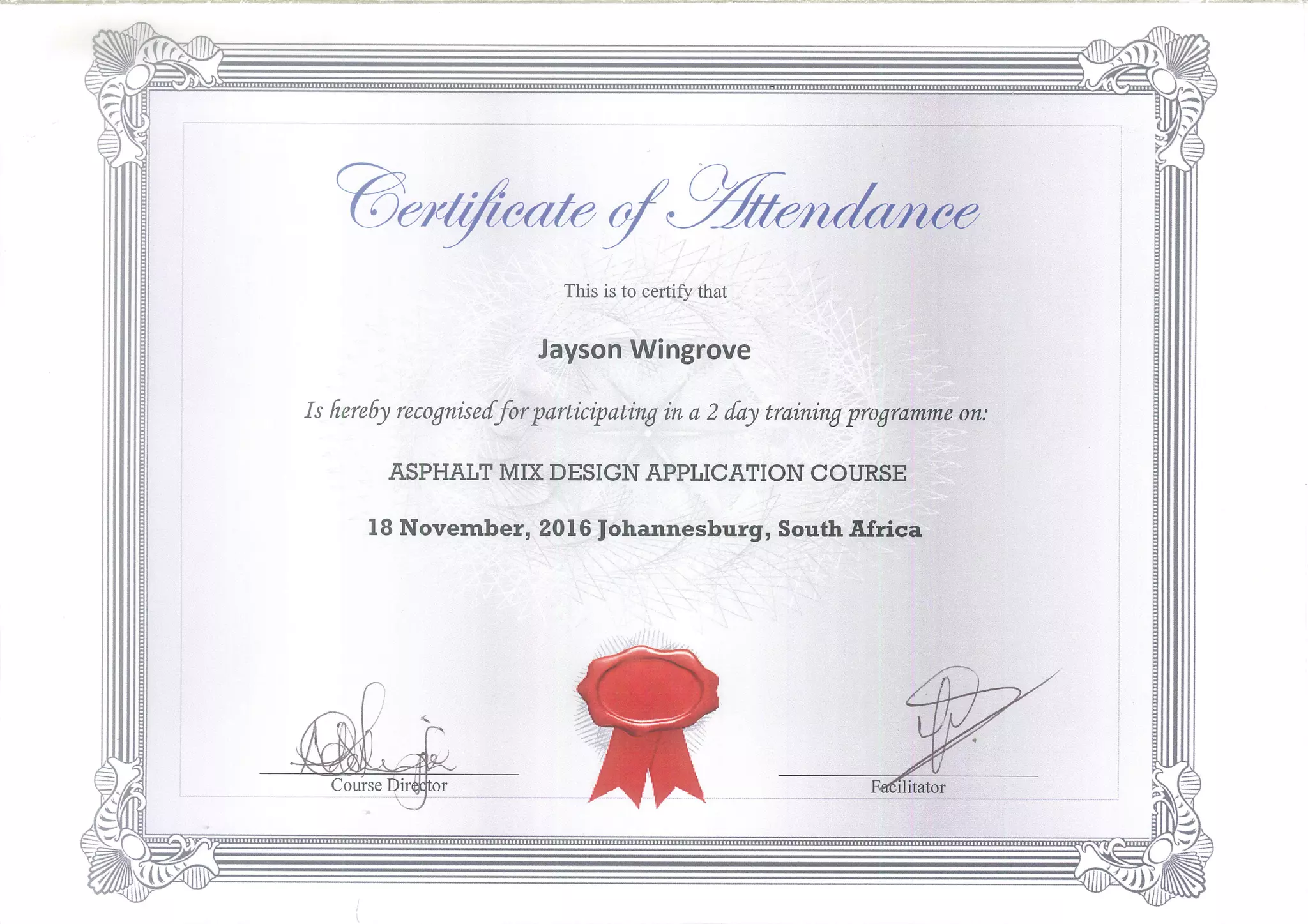 Jayson Wingrove - Asphalt Mix Design Course | PPT