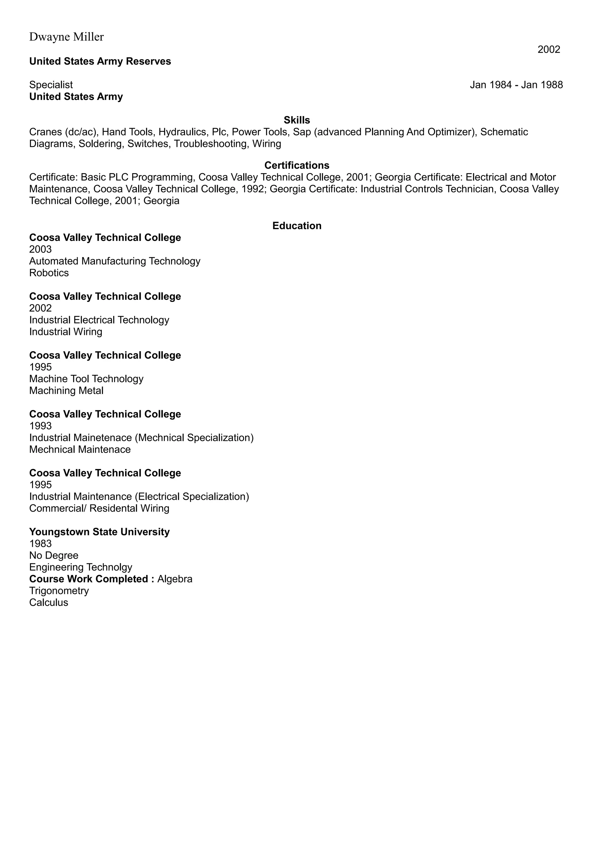 Dwayne Resume 2016 | PDF