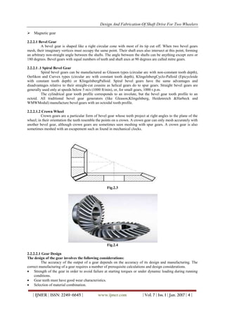 Design and Fabrication of Shaft Drive for two Wheelers | PDF