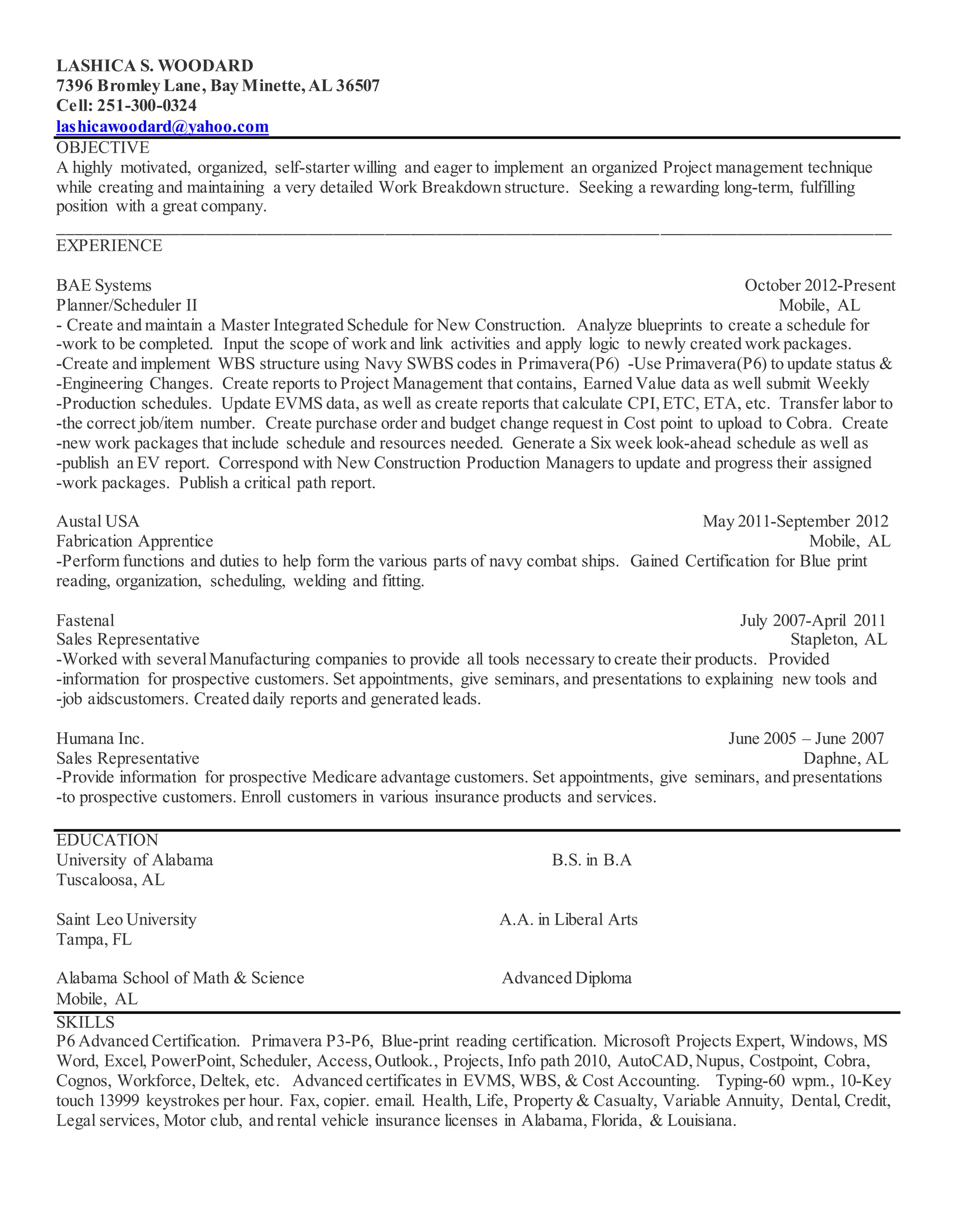 LaShica Woodard Resume | DOCX