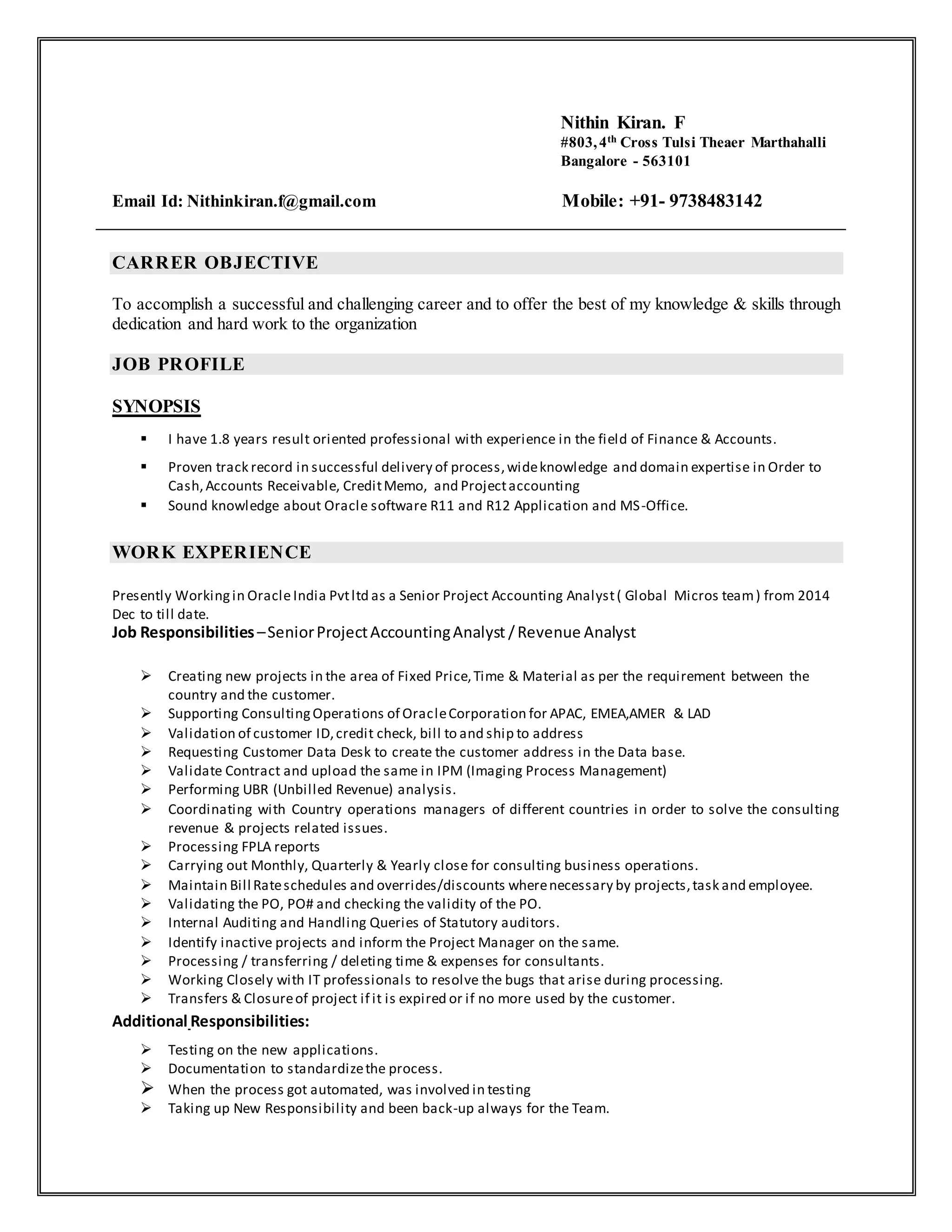 NITHIN Resume | DOCX