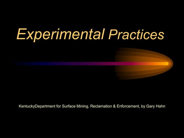 Experimental Practices | PPTX