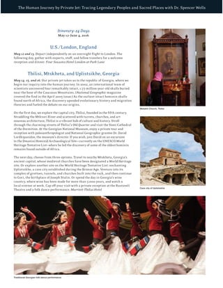 May 2016 The Human Journey Brochure | PDF