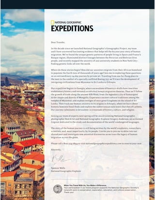 May 2016 The Human Journey Brochure | PDF