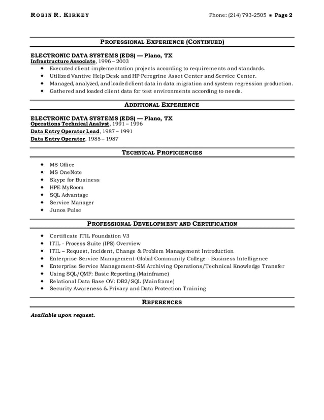 Robin Kirkey - Resume | PDF