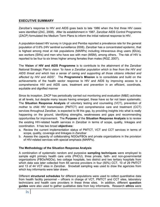 Situation Response Analysis final report- Summary | PDF