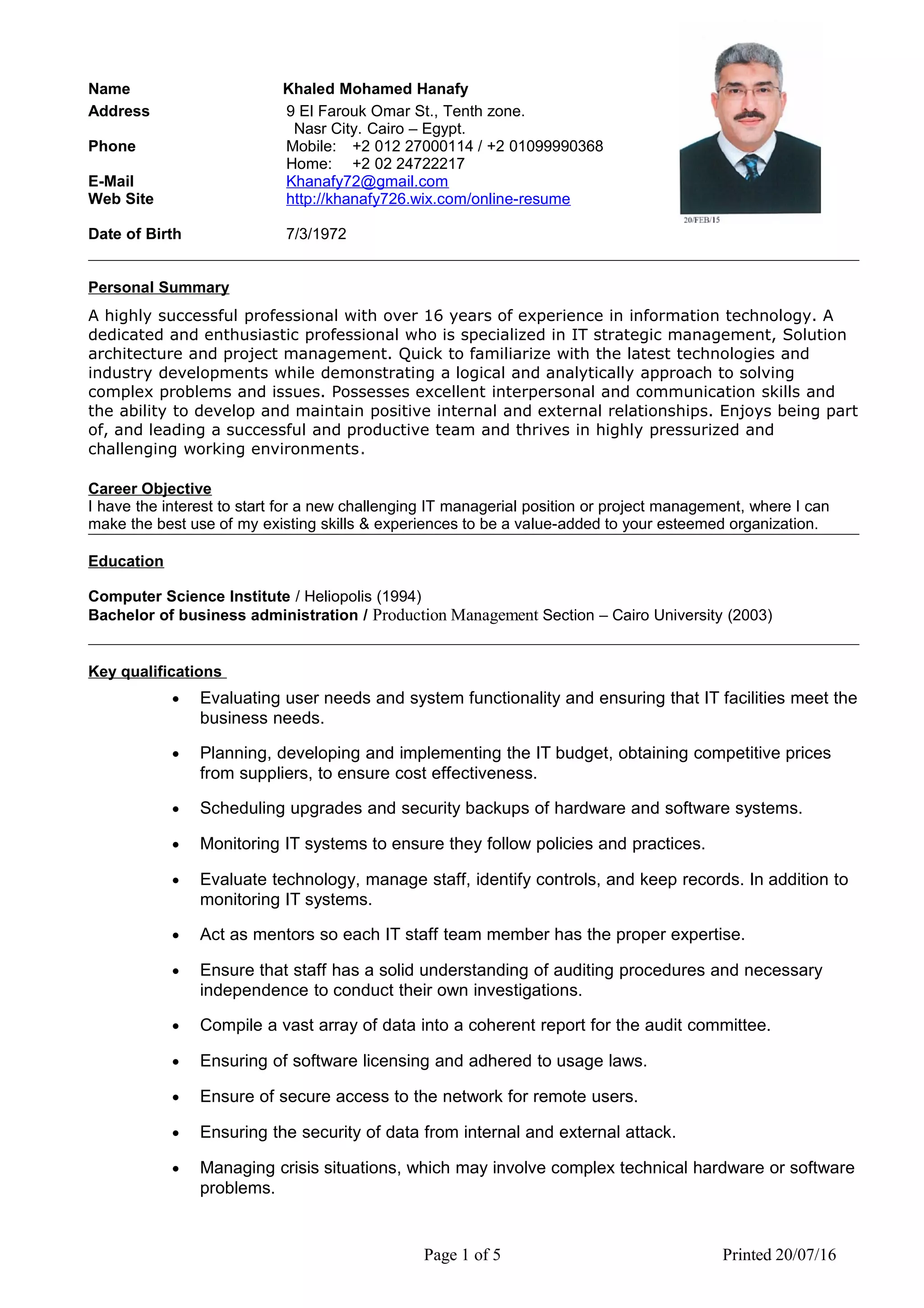 Khaled hanafy-CV | DOC