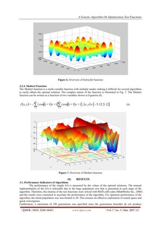 A Genetic Algorithm on Optimization Test Functions | PDF