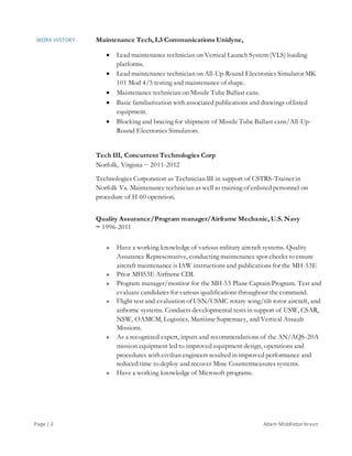 resume3 | DOCX | Aviation Industry | Industries