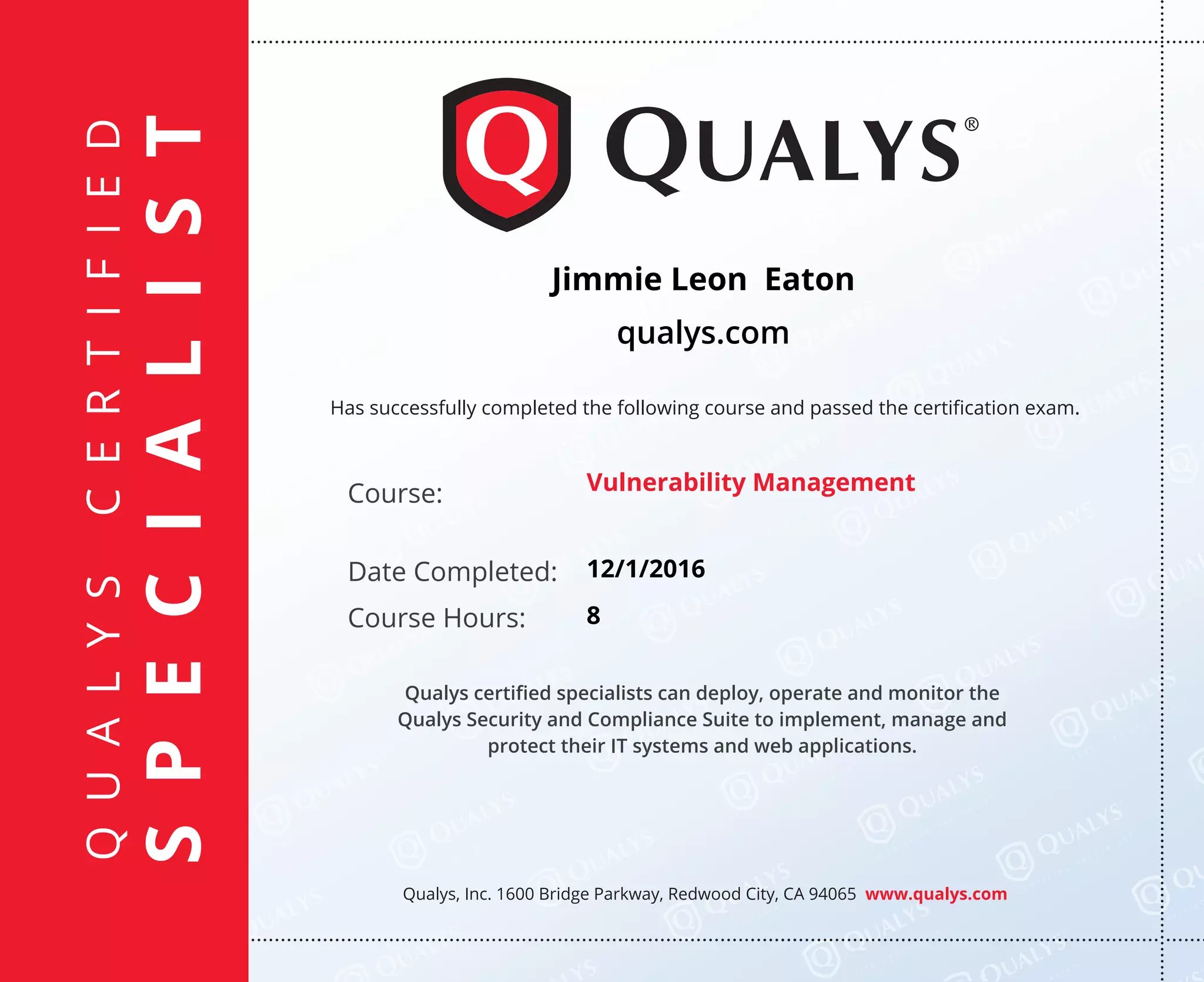 Qualys Certified Specialist | PDF