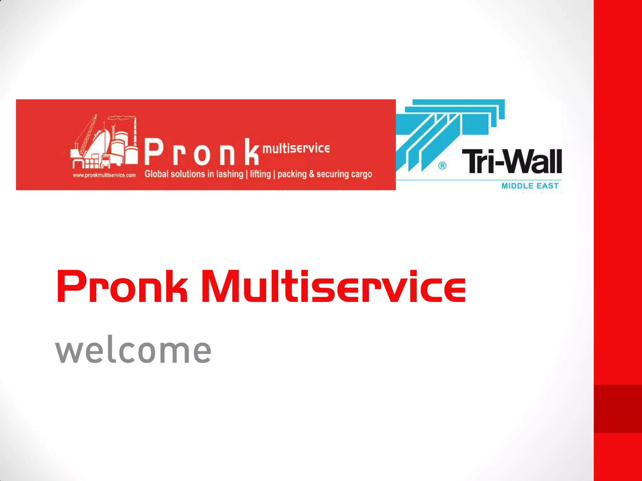 Pronk Multiservice triwall presentation | PDF