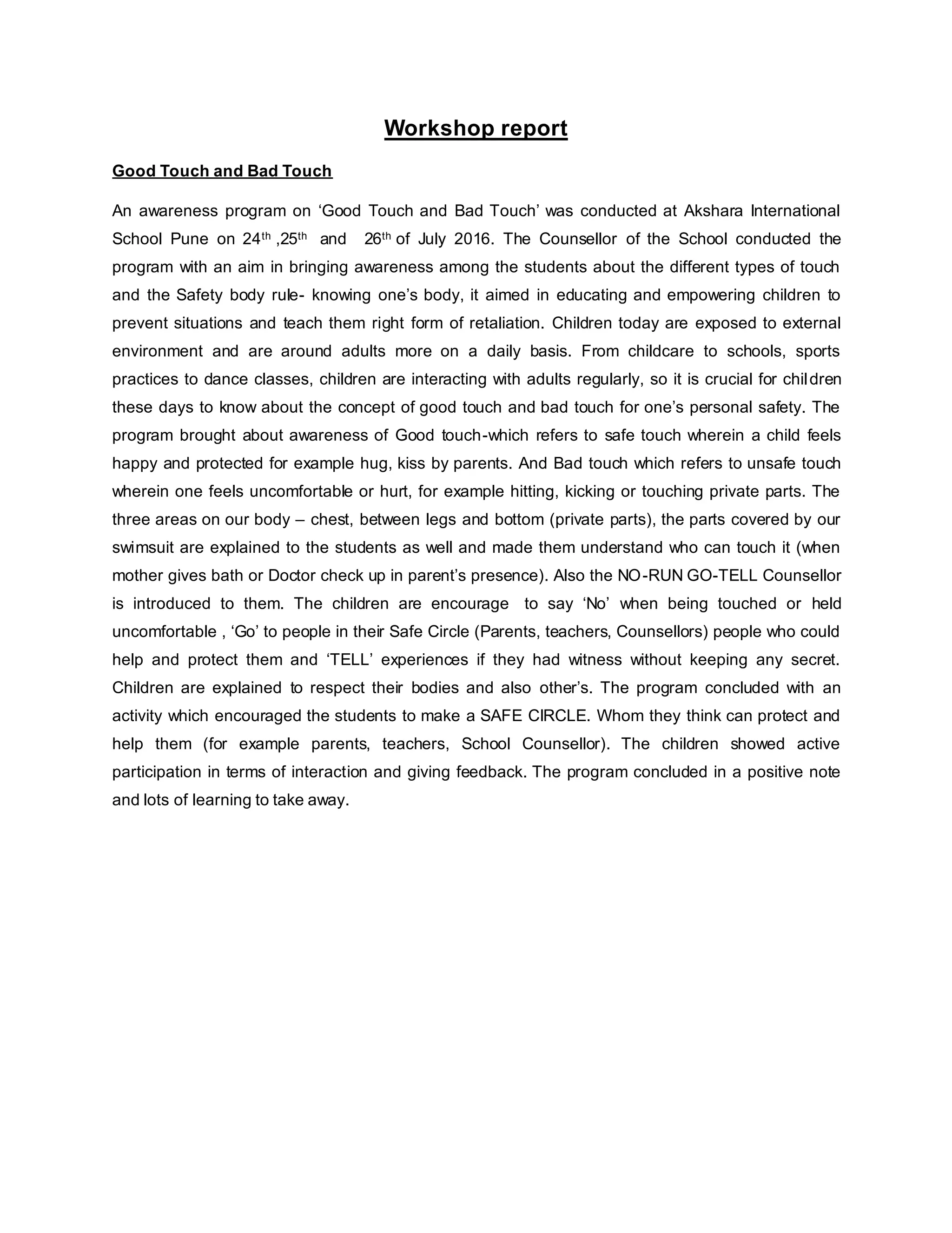 GOOD AND BAD TOUCH | DOCX