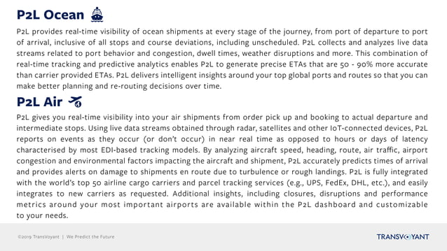 Precise Predictive Logistics™ (P2L™) | PPT