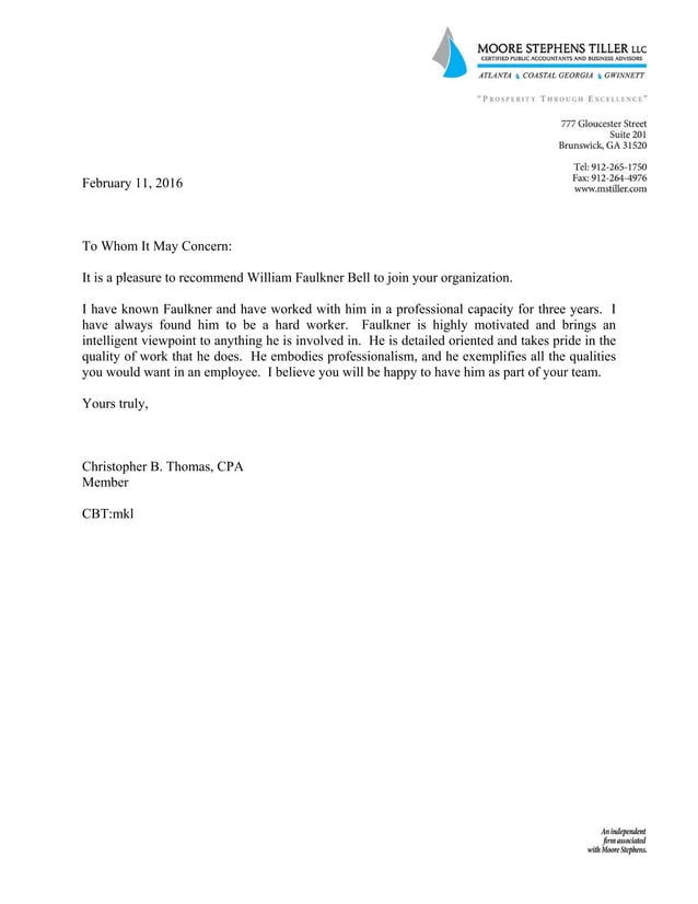 Faulkner - generic letter | PDF