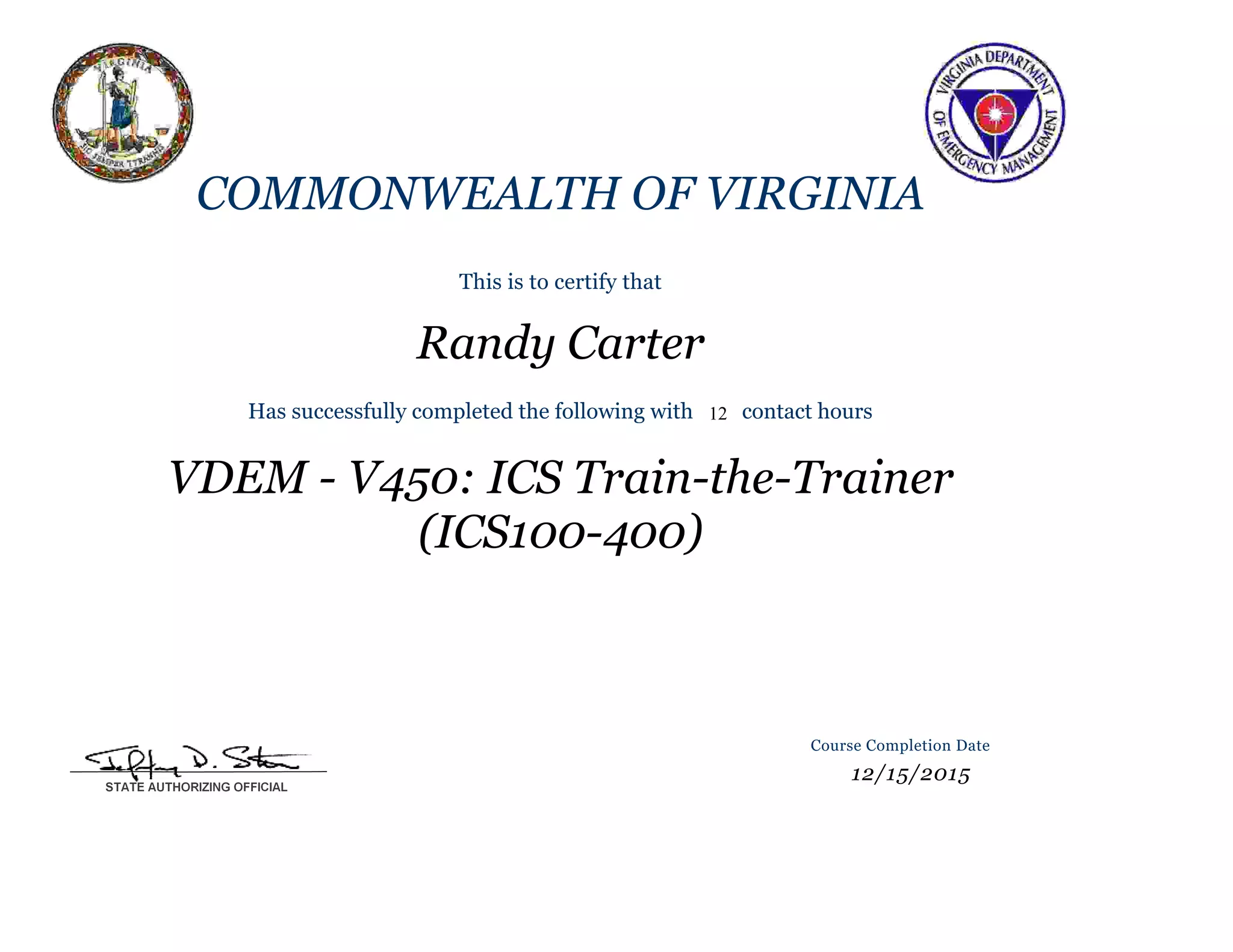 V450 ICS TRAIN THE TRAINER COURSE | PPT