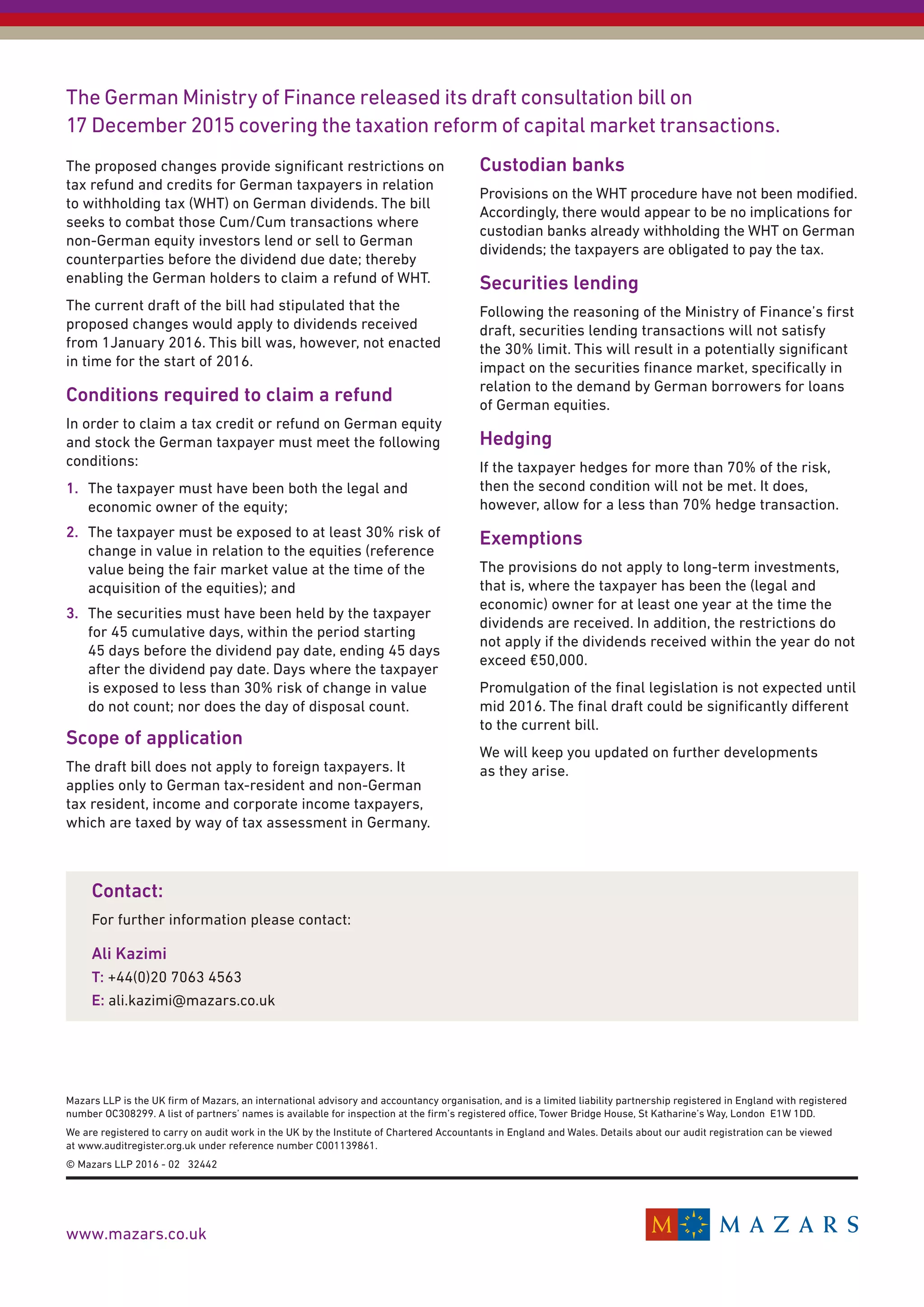 32442 German rules tax credits flyer | PDF